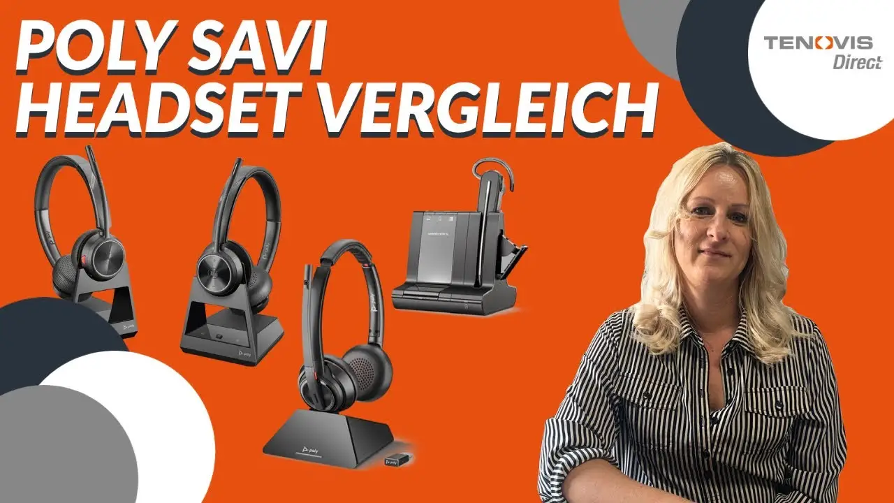 Poly Savi 7310 Office DECT Headset mono USB-A 2-way Base für...