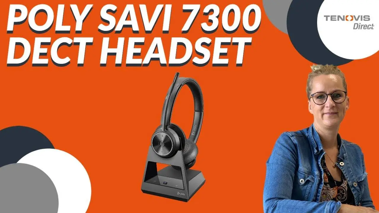 Poly Savi 7320-M Office DECT Headset 2-way Base für Microsoft Teams